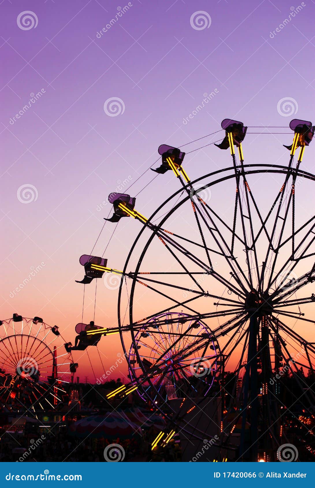 Carnival Silhouettes stock photo. Image of leisure, equipment - 17420066