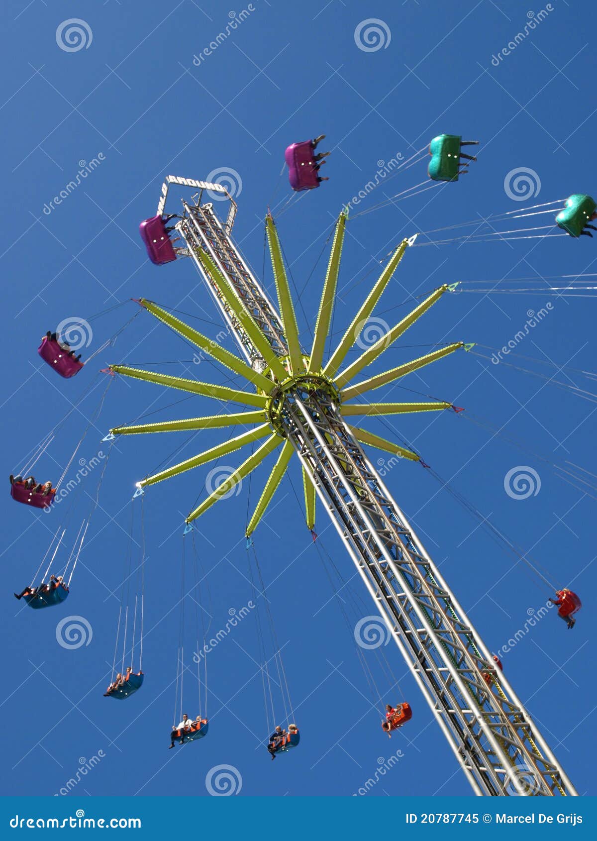 Carnival swing ride stock image. Image of recreation - 20787745