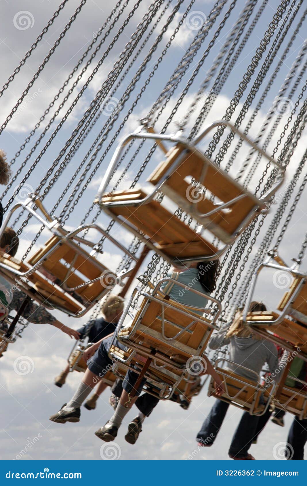 Carnival swing ride stock photo. Image of clouds, people - 3226362