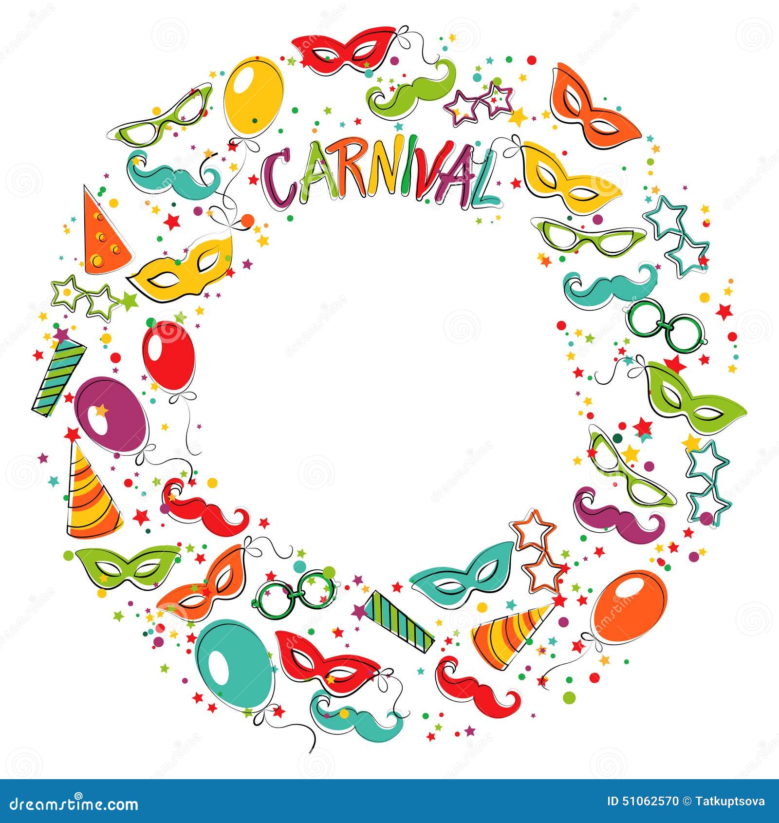 Carnival template stock vector. Illustration of holiday - 51062570