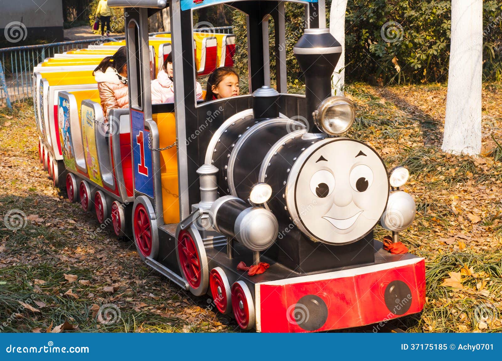 Carnival train in a park editorial image. Image of child - 37175185