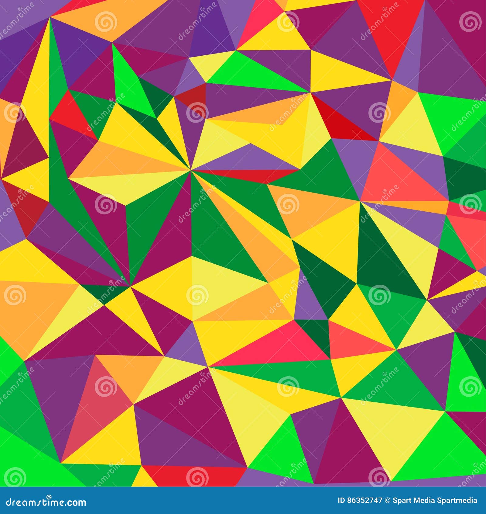 Carnival Triangle Geometric Multicolored Pattern Harlequin Stock Vector ...