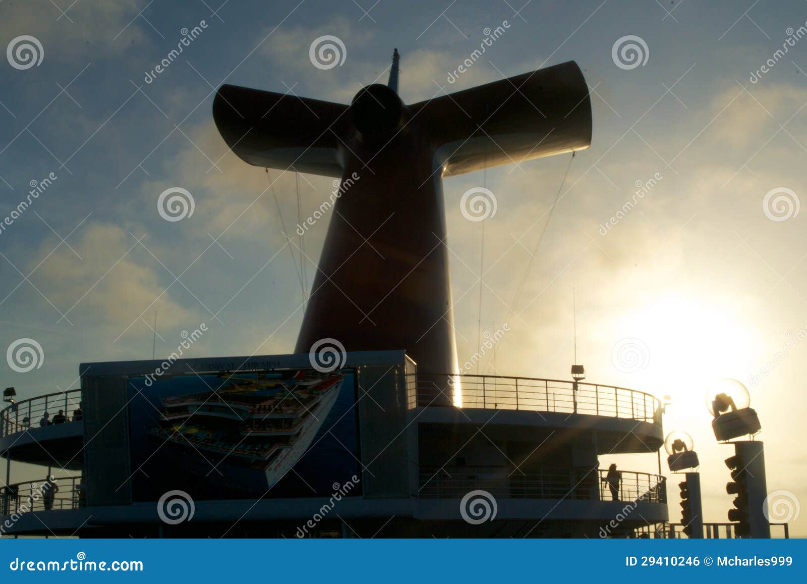 Carnival Triumph Main Stack Fun Ship Freddie Editorial Photo - Image of ...