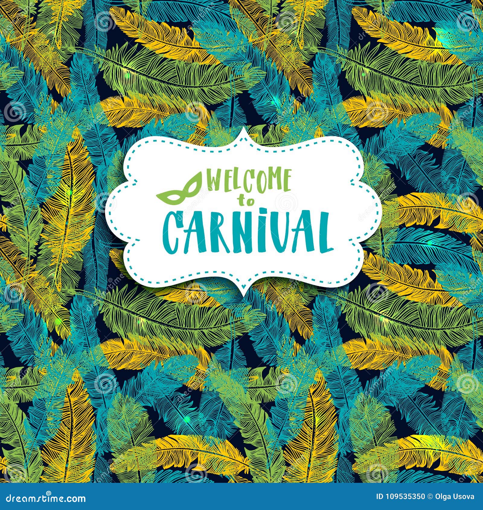 Carnival Background. Seamless Patern with Hand Drawn Elements. Stock ...