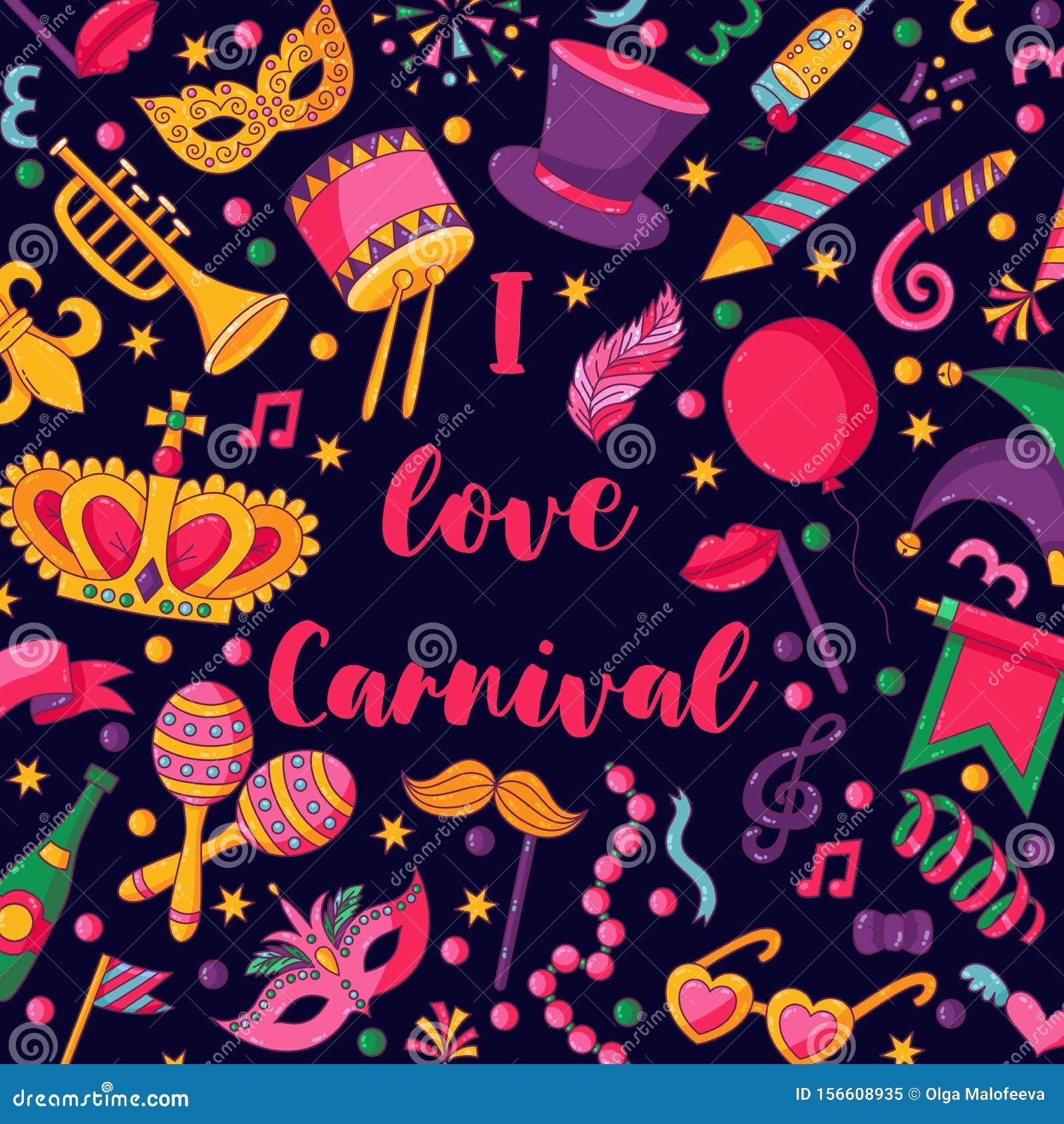 Carnival Vector Illustration Ilustração do Vetor - Ilustração de ...