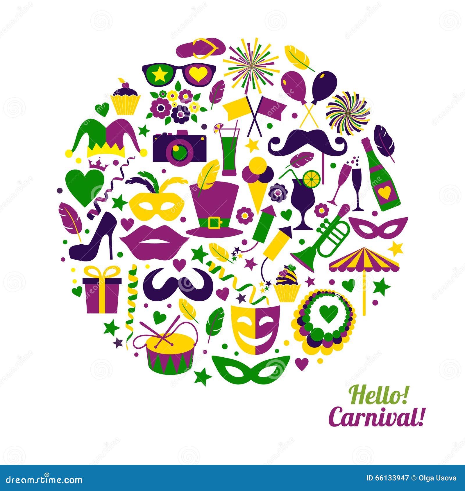Carnival Vector Illustration Stock Vector - Illustration of fashion ...