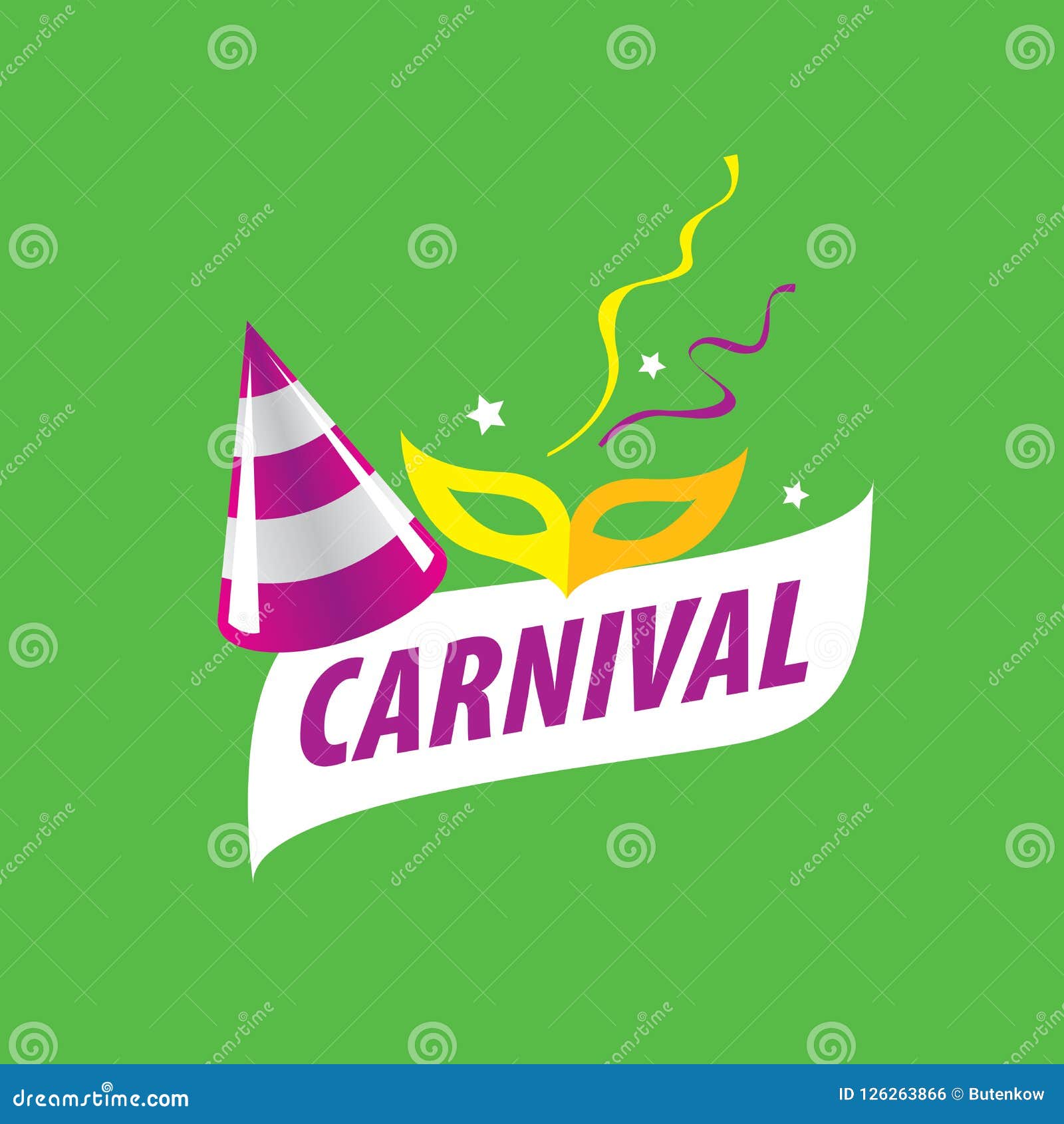 Carnival vector logo stock vector. Illustration of isolated - 126263866