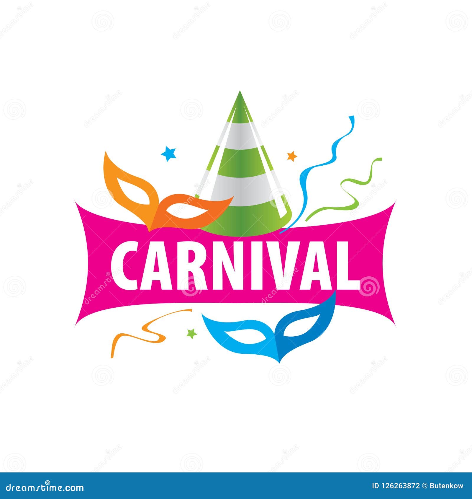 Carnival vector logo stock vector. Illustration of disguise - 126263872