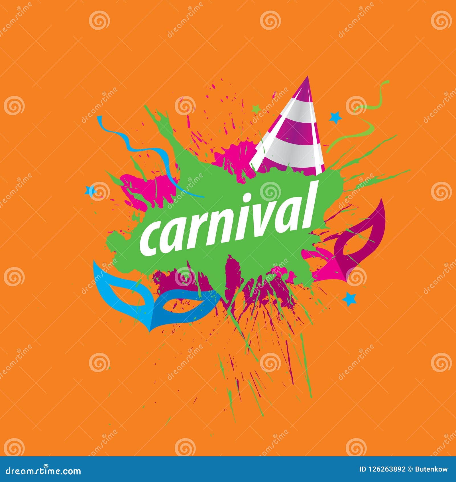 Carnival vector logo stock vector. Illustration of leisure - 126263892