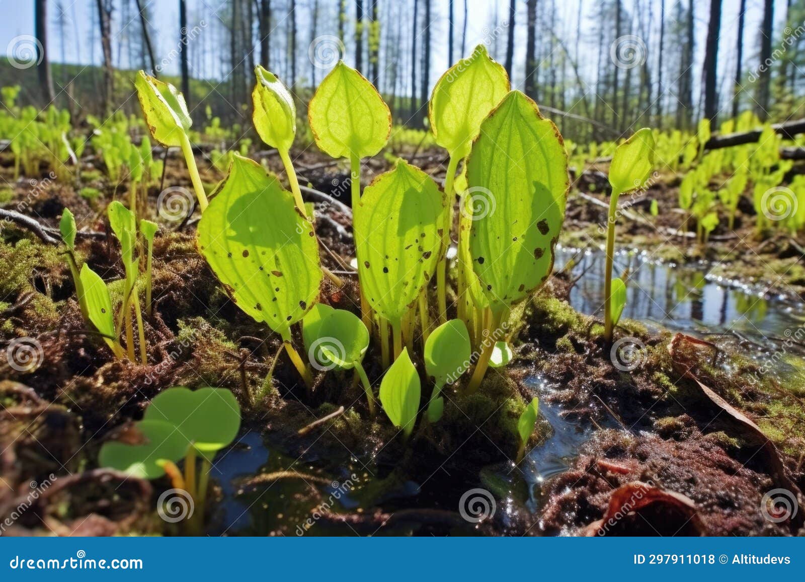 Carnivorous Pitcher Plants in a Bog Habitat Stock Photo - Image of ...