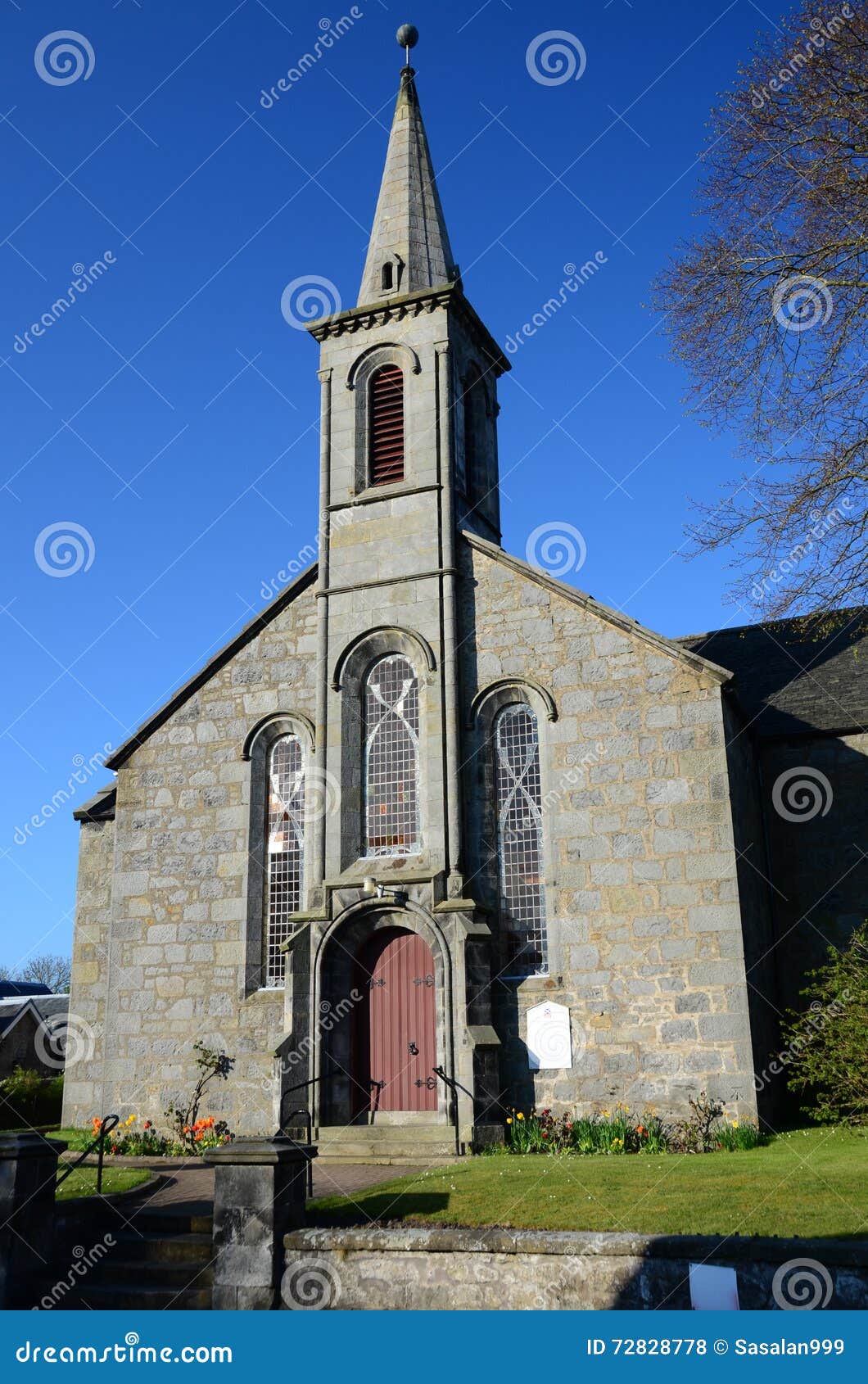 Carnock Church Ruins stock photo. Image of spire, community - 72828778
