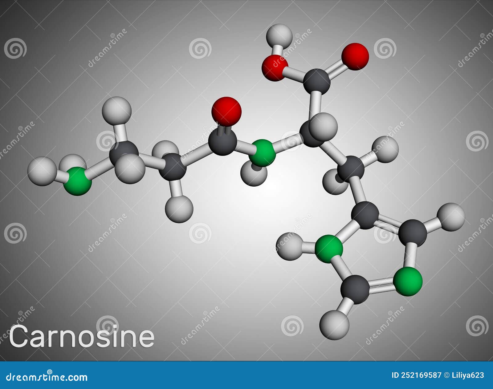 Carnosine, Molecular Structures, Dipeptide Molecule, 3d Model ...