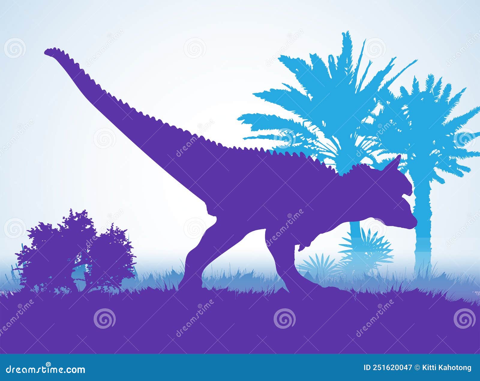 Carnotaurus Vector Illustration Isolated In White Background ...