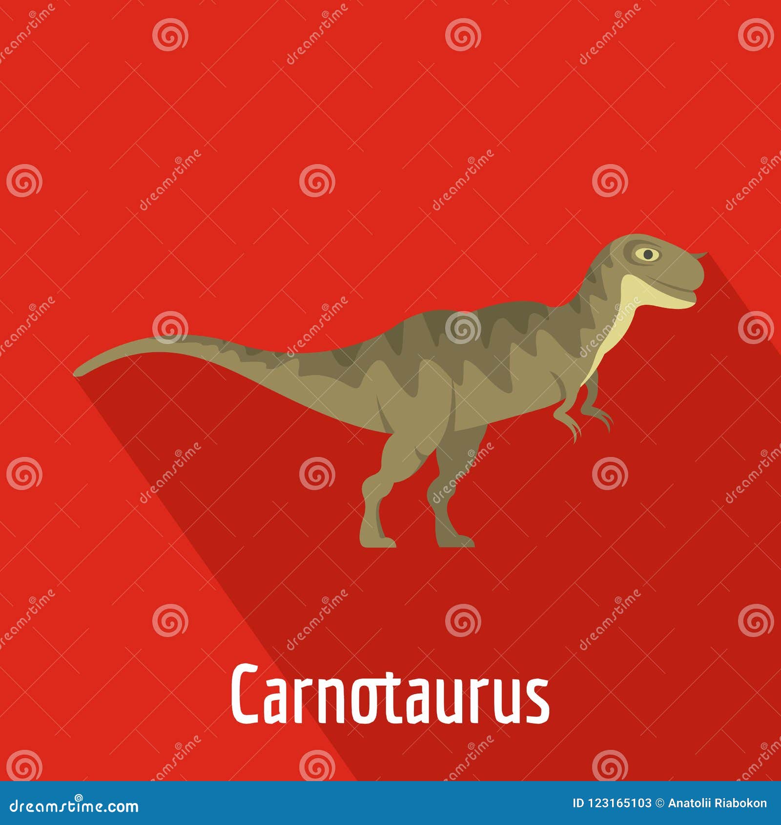 Carnotaurus Icon. Elements Of Dinosaur Icon. Premium Quality Graphic ...