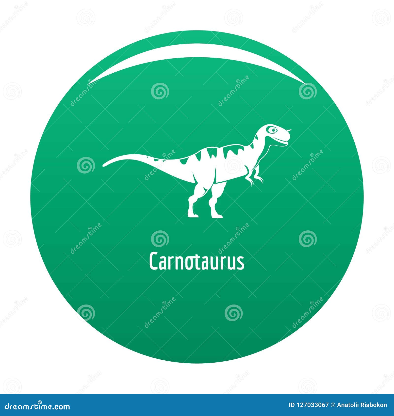 Carnotaurus Vector Illustration Isolated In White Background ...
