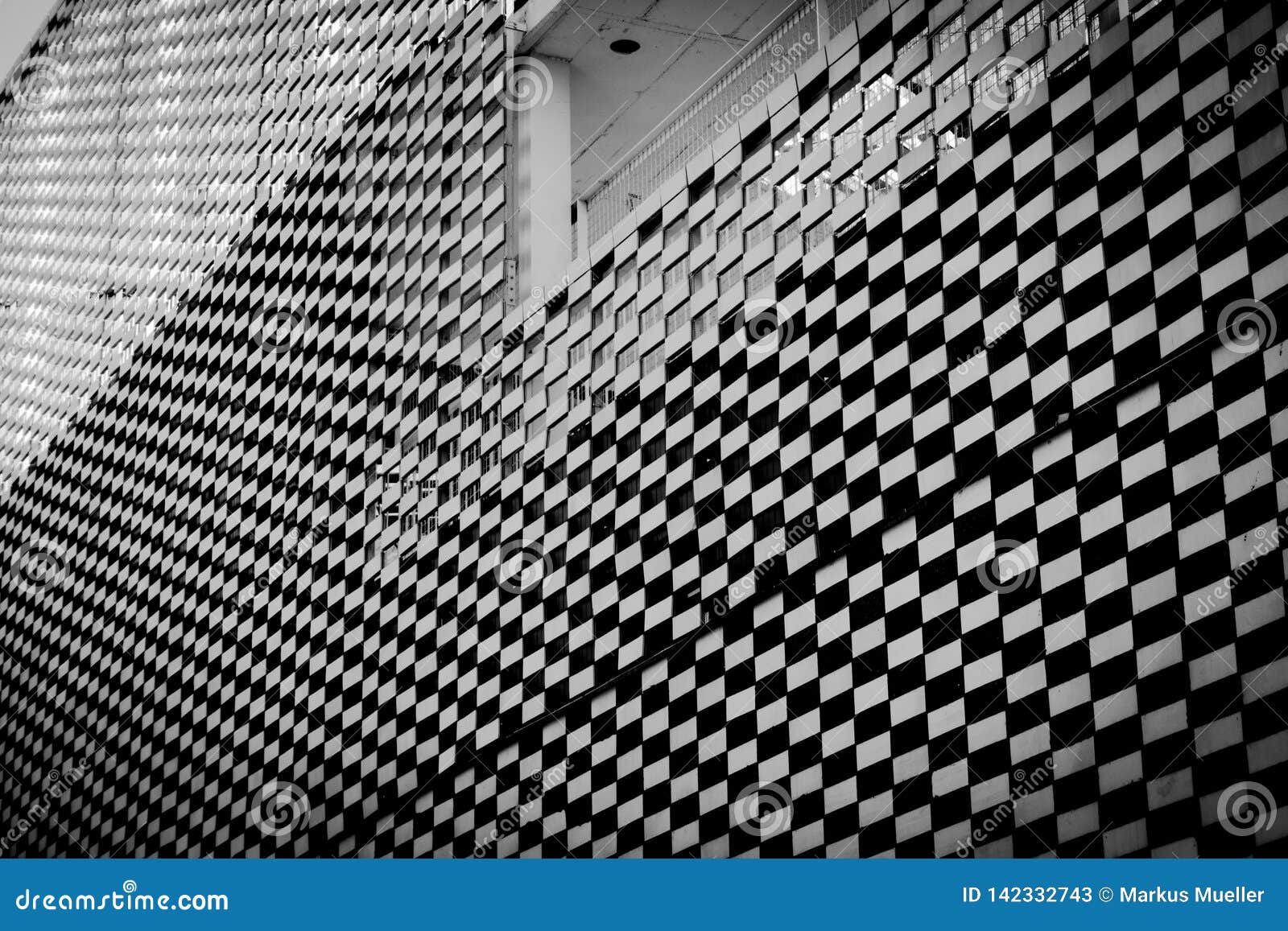 Caro Pattern Buildung Black and White Stock Image - Image of building ...