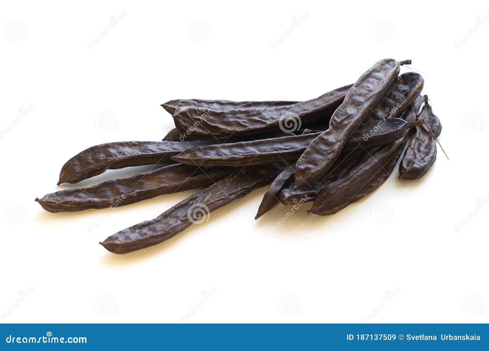 Carob Pods are Isolated on a White Background Stock Image - Image of ...