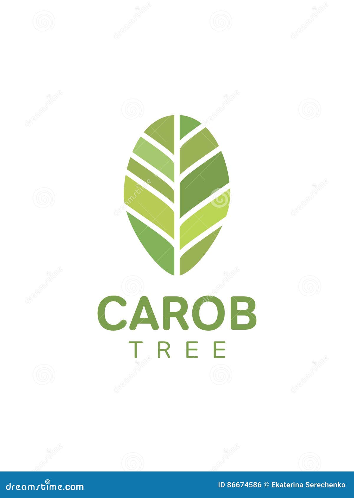 Carob Logo. Round Linear Logo Of Carob Superfood Cartoon Vector ...