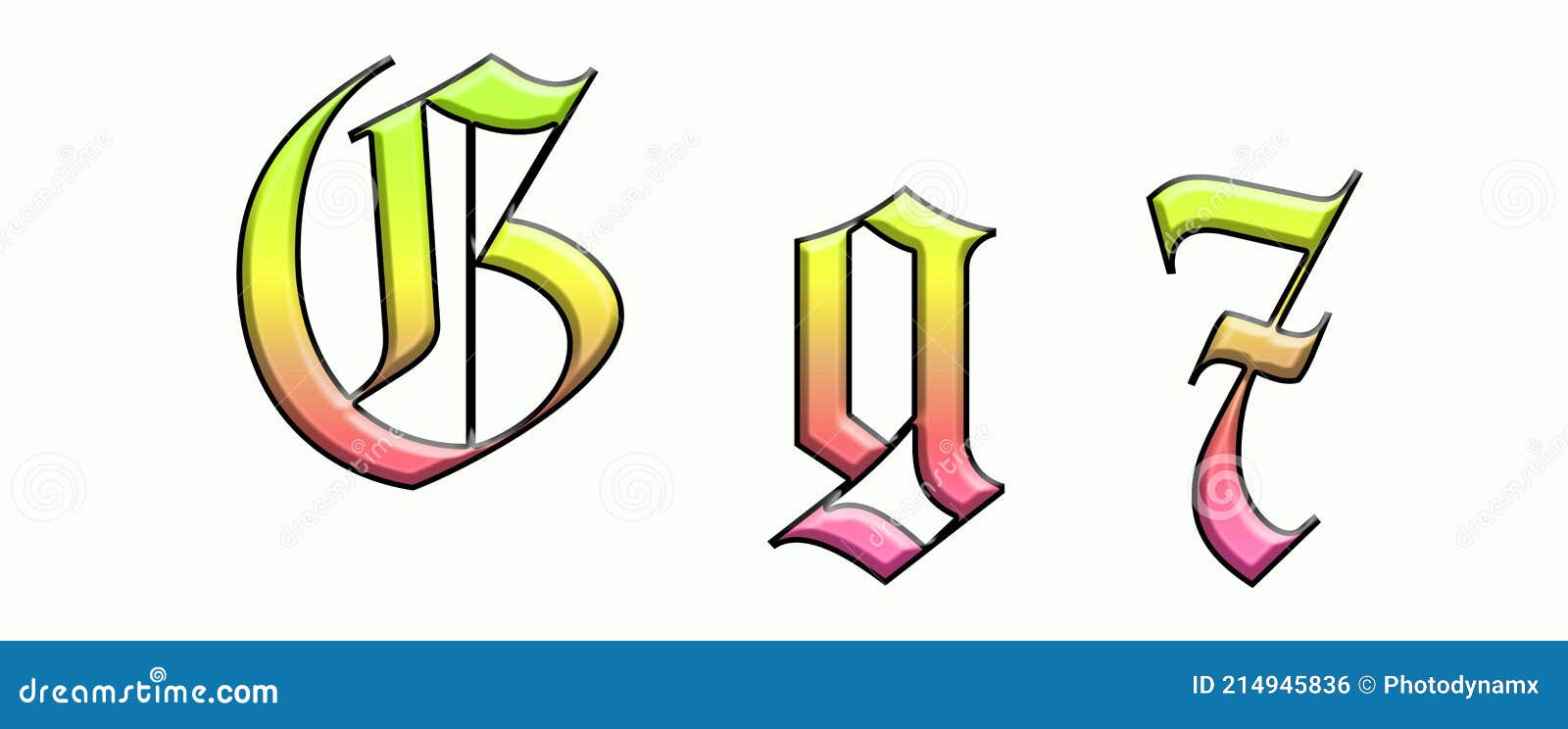 Carol Gothic Font Fonts Gradient Sans Serif Alphabet Letters ...