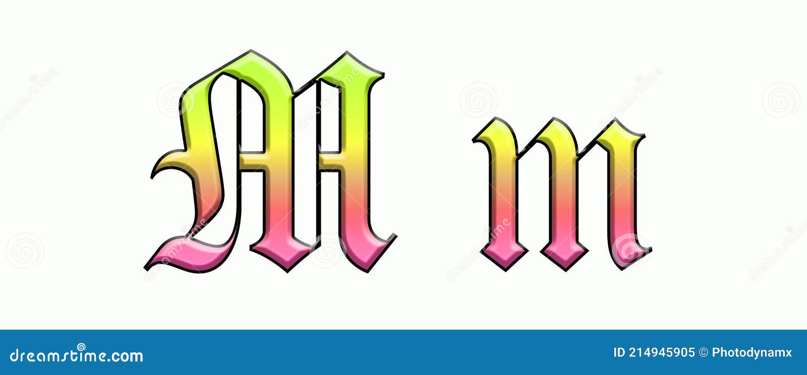 Inline Gothic Alphabet Cartoon Vector | CartoonDealer.com #122090009