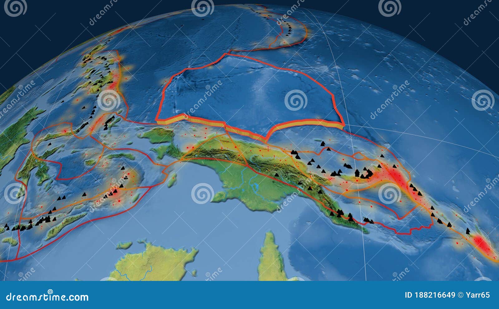 Caroline Plate Extruded - Topographic Stock Illustration - Illustration ...