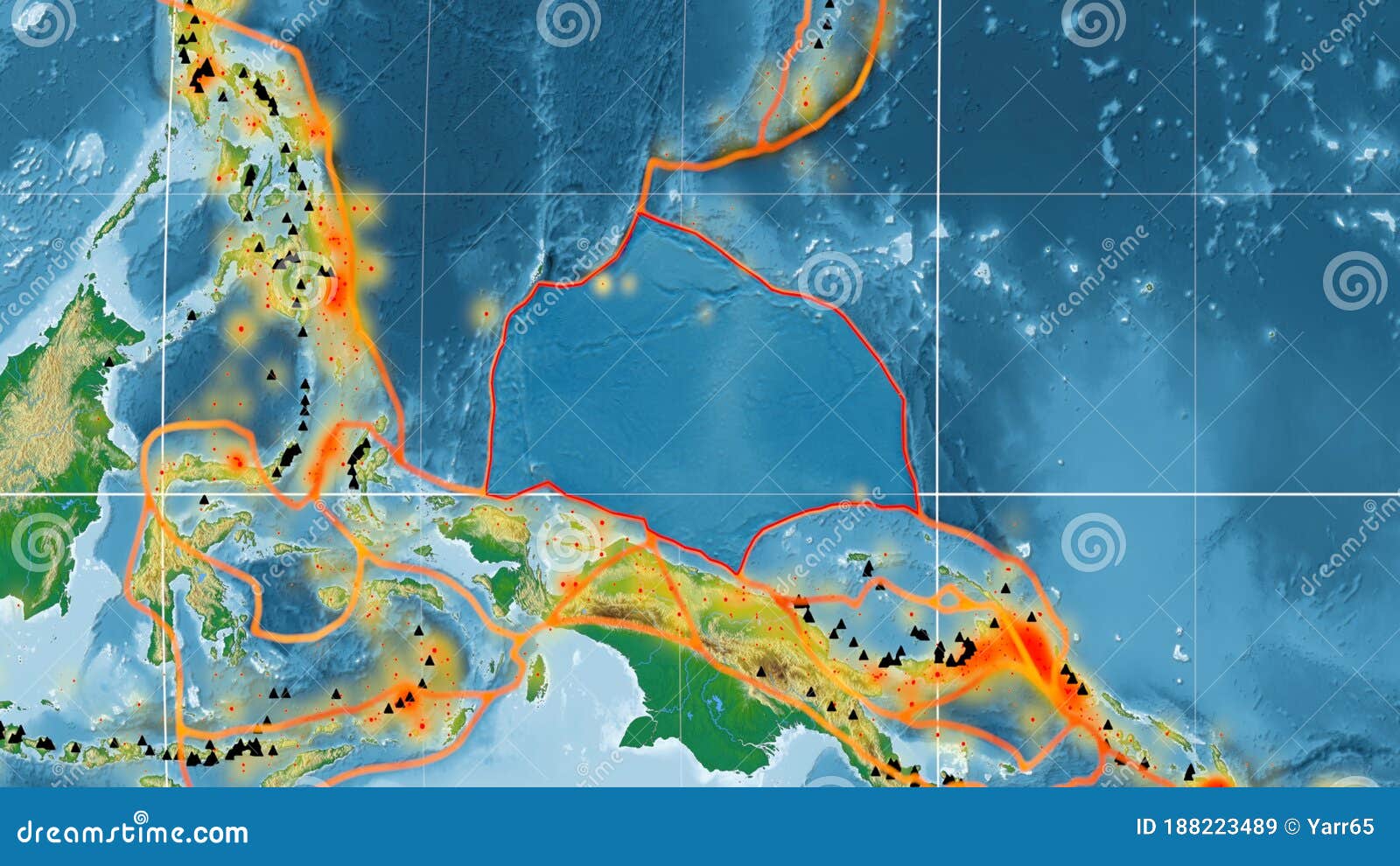 Caroline Plate Outlined, Kavrayskiy Projection - Physical Stock ...
