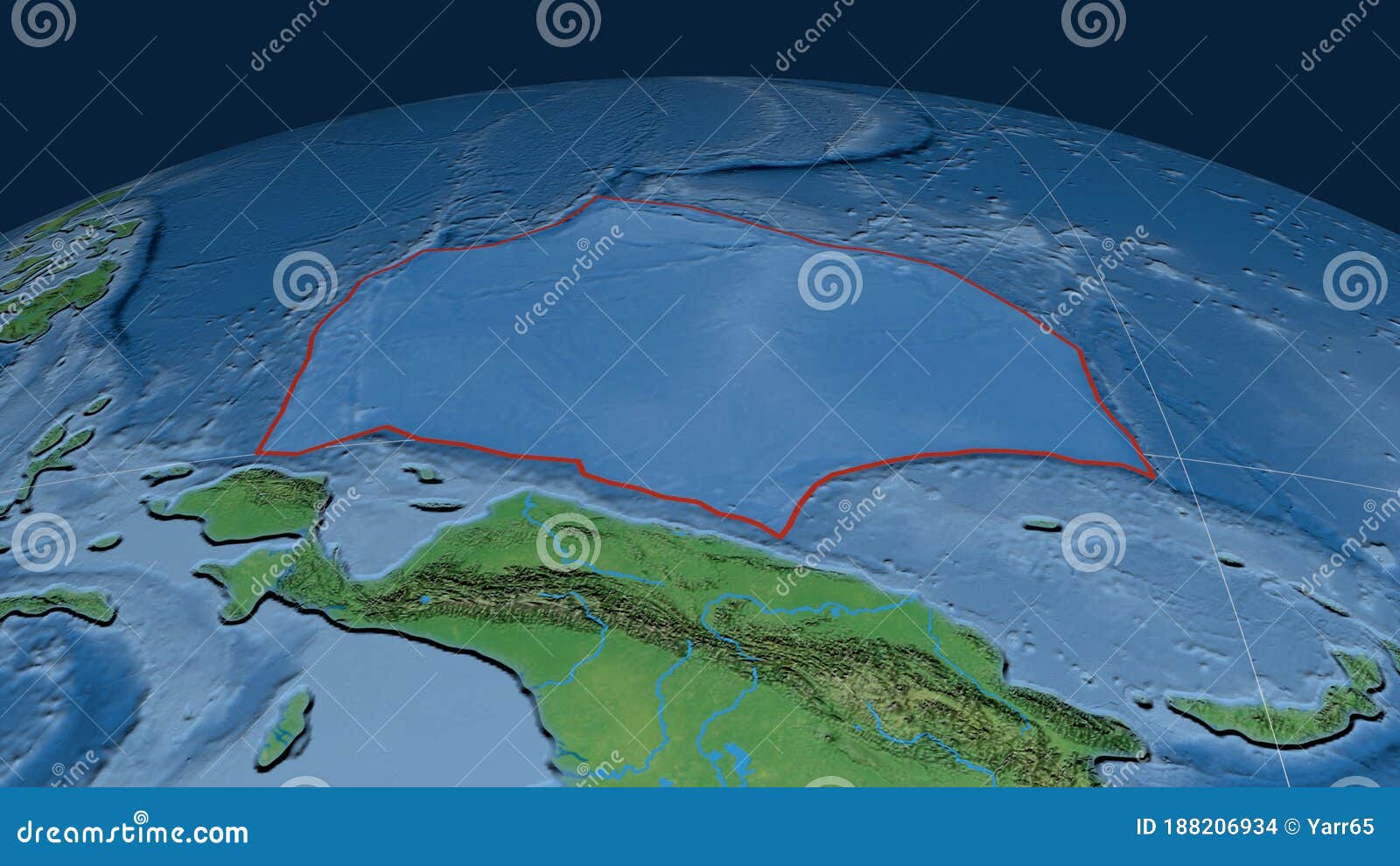 Caroline Plate Outlined - Natural Earth Stock Illustration ...