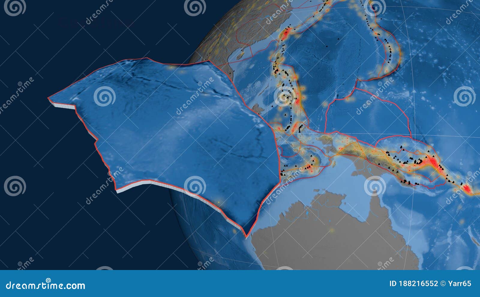 Caroline Plate Presented - Topo and Bathy Stock Illustration ...