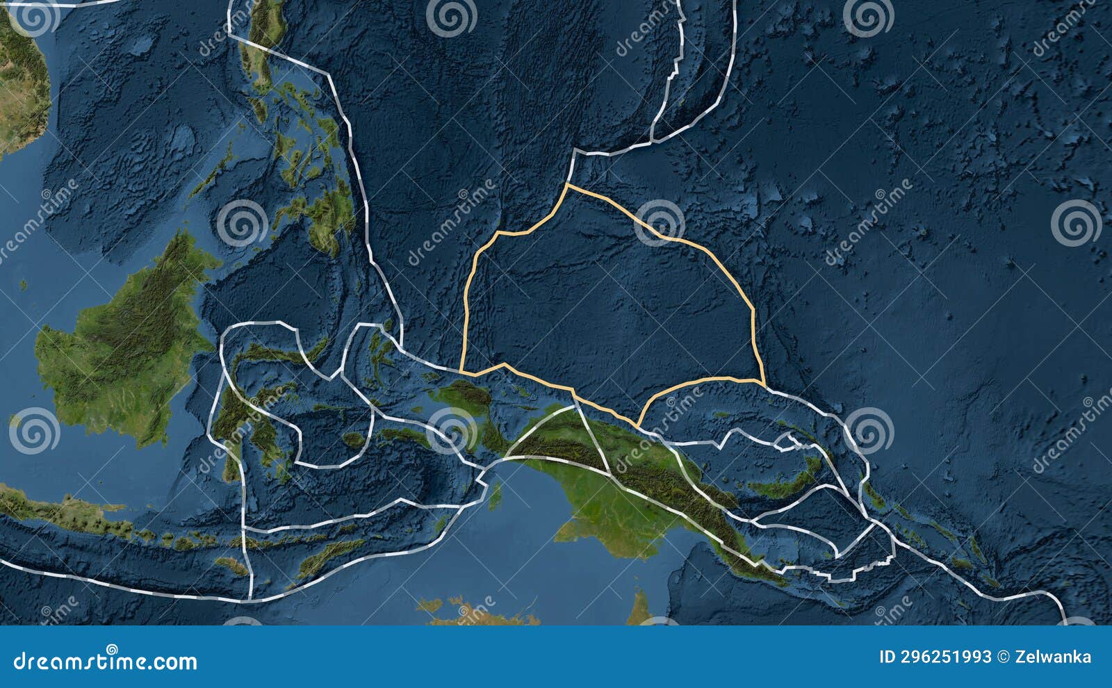 Caroline Plate Outlined. Fahey. Satellite Stock Illustration ...