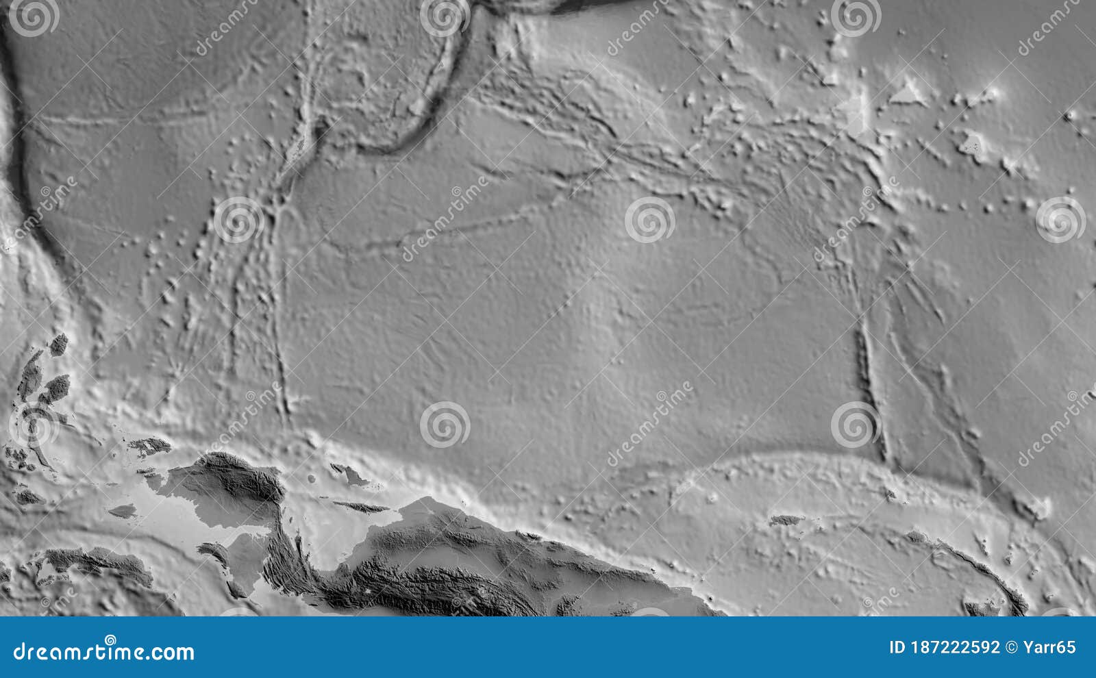 Caroline Tectonic Plate - Raster. Grayscale Stock Illustration ...