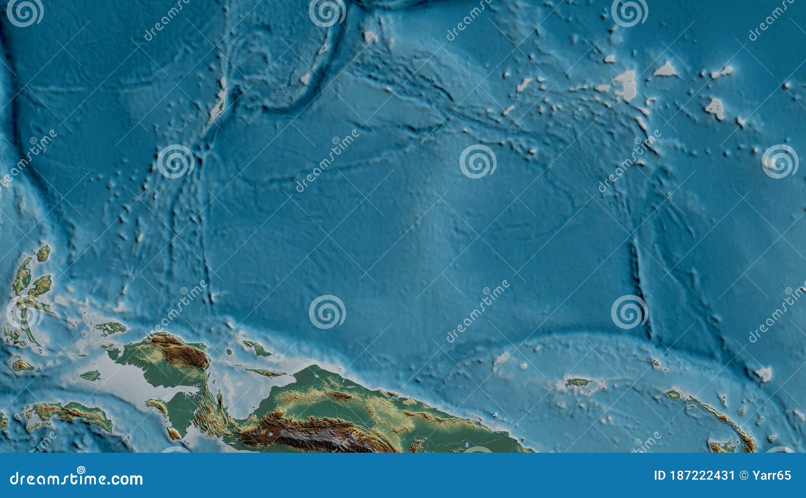 Caroline Tectonic Plate - Raster. Relief Stock Illustration ...