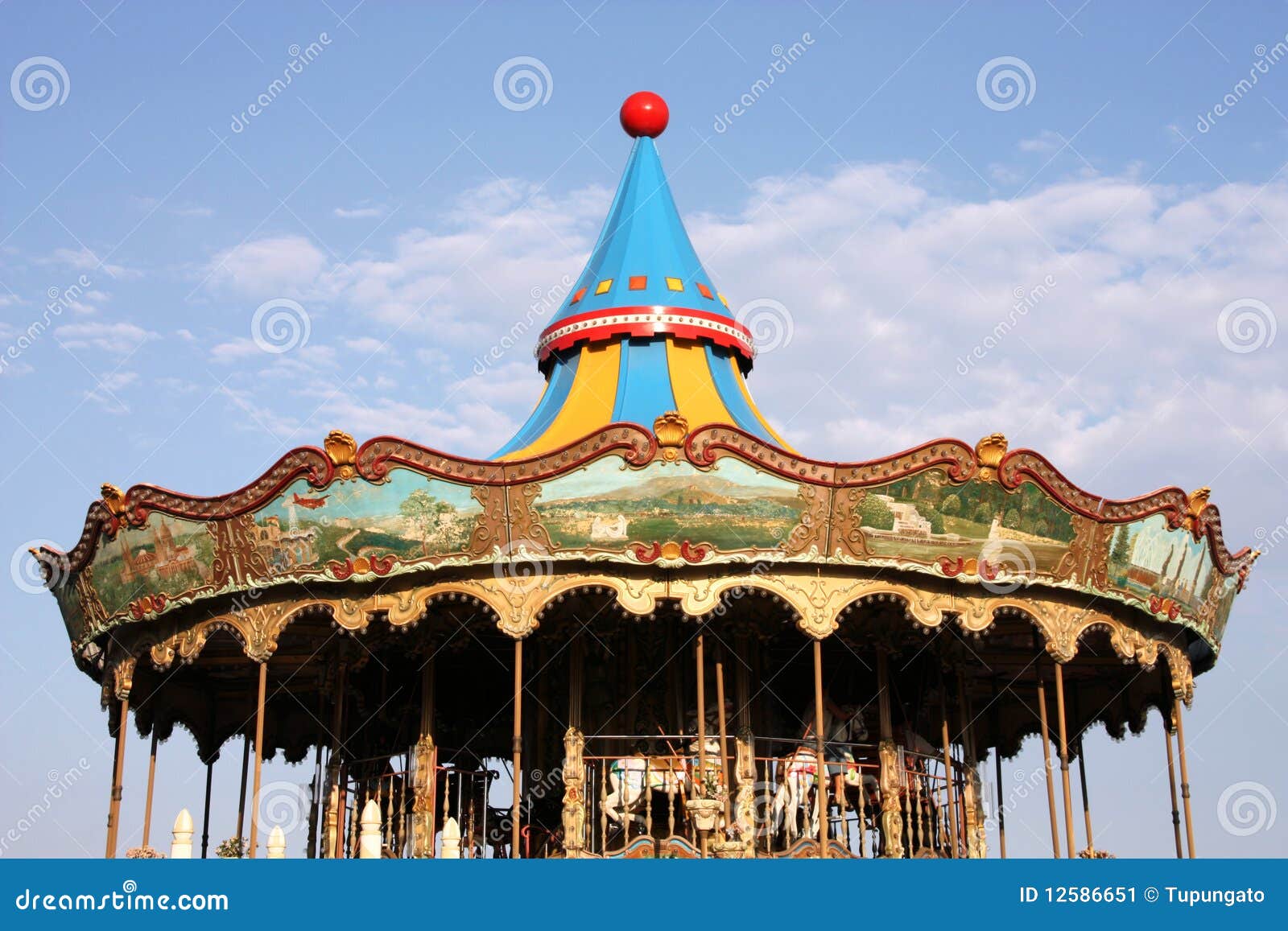 Red Carousel Royalty-Free Stock Photography | CartoonDealer.com #186793625