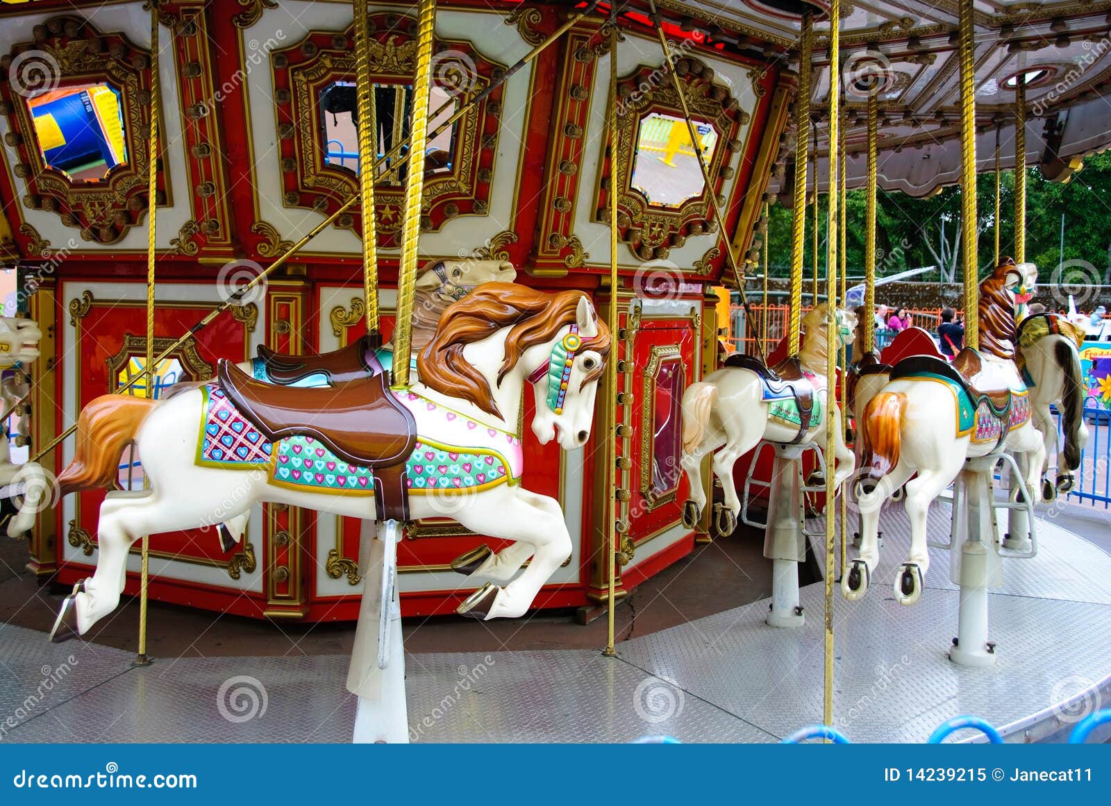 Carousel stock image. Image of round, funfair, ride, pony - 14239215