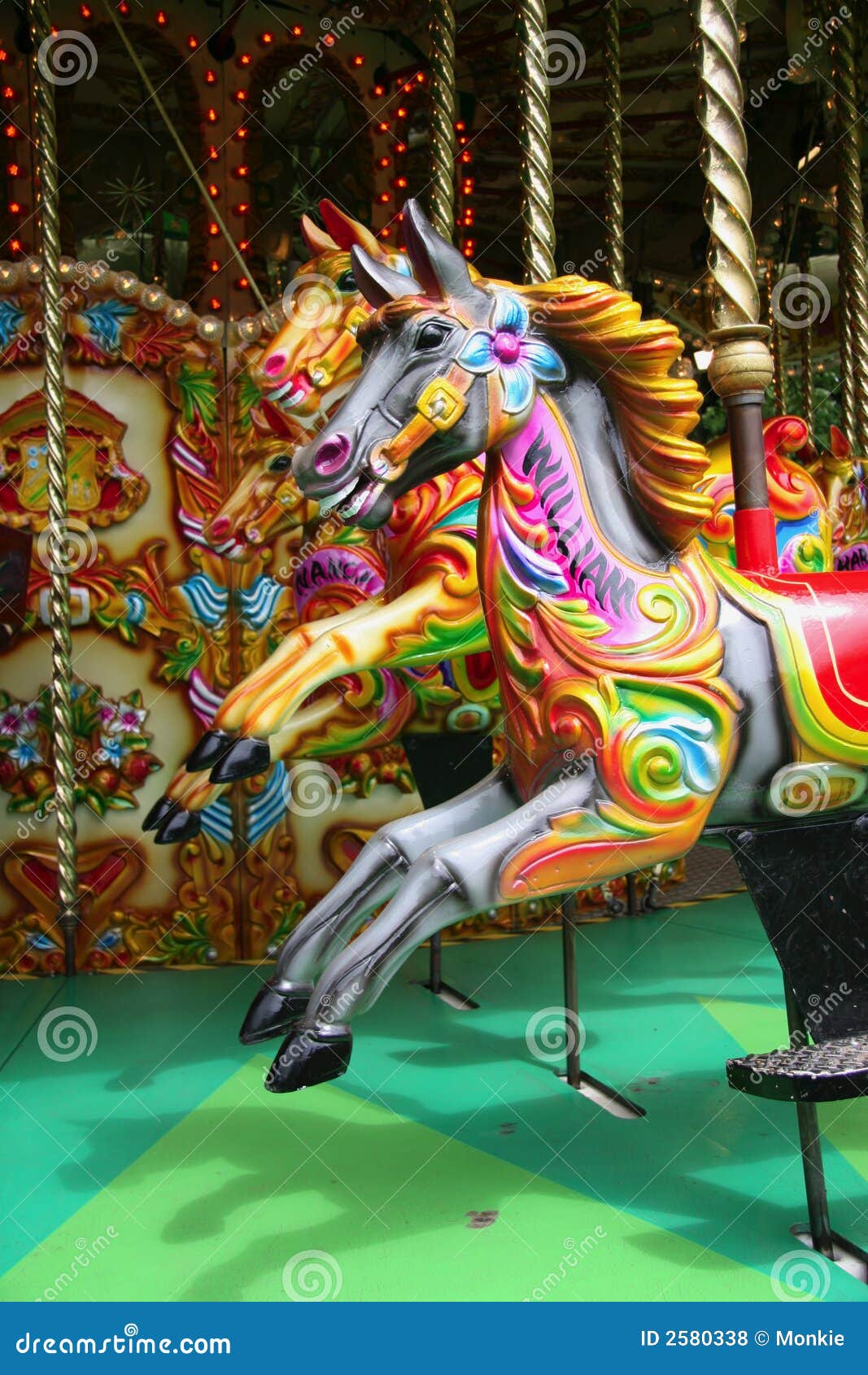 Carousel stock photo. Image of painted, horses, horse - 2580338