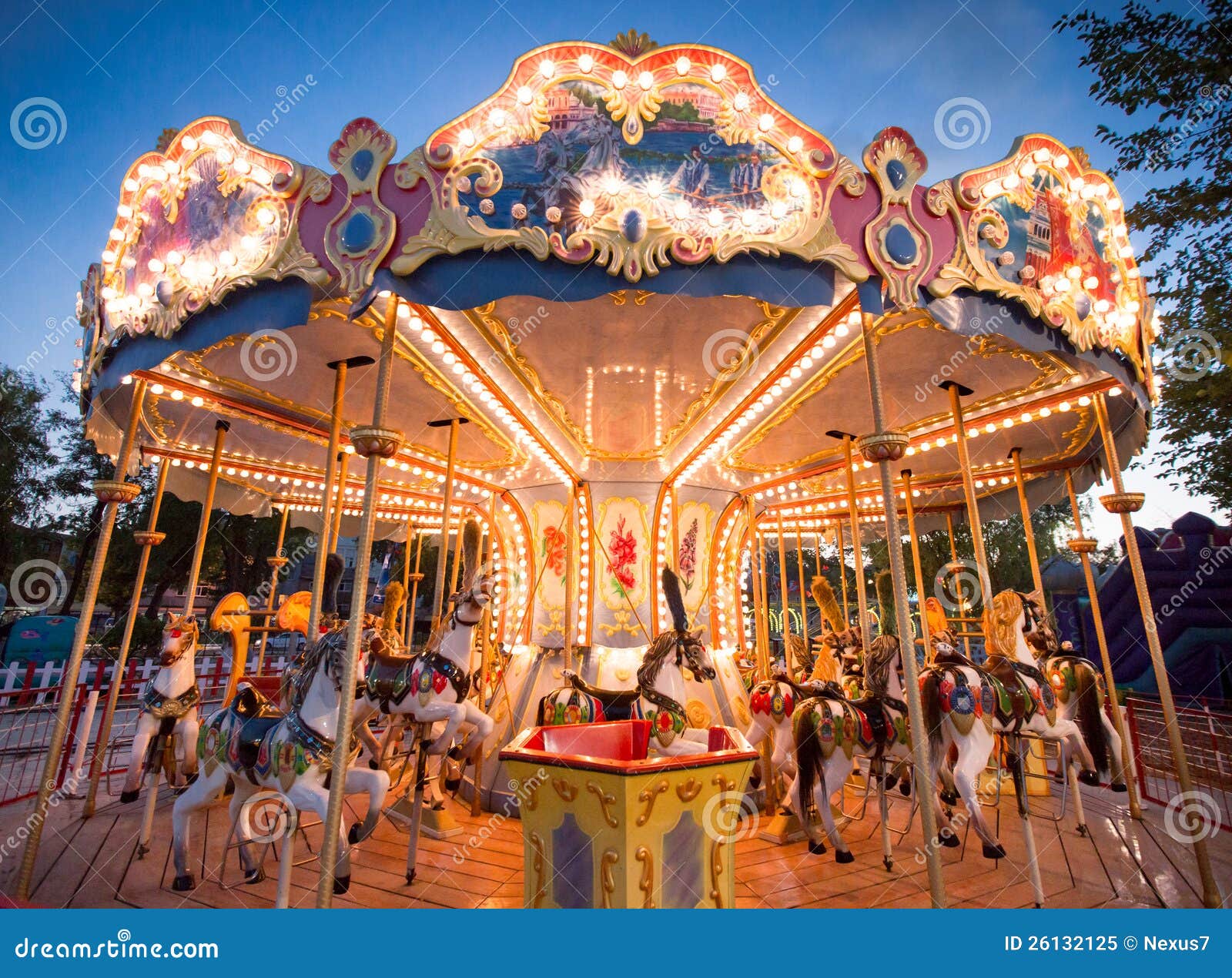 Carousel stock image. Image of turn, happiness, round - 26132125