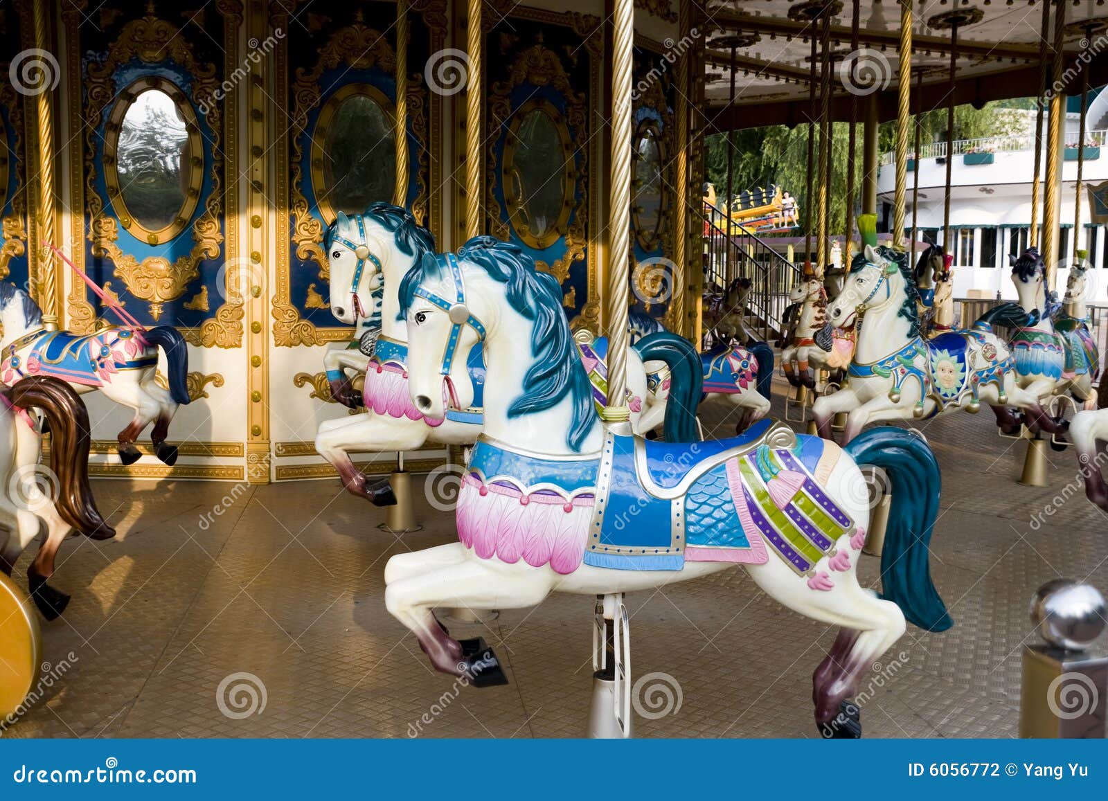 Carousel stock photo. Image of color, park, bright, amuse - 6056772