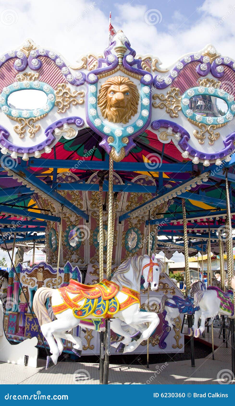 Carousel stock photo. Image of pole, lights, carnival - 6230360