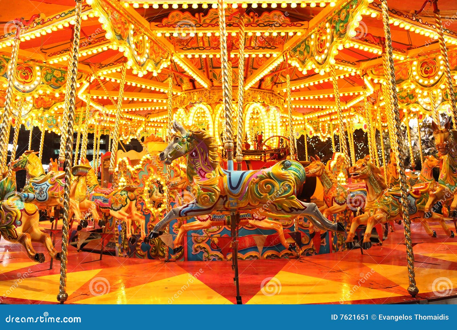 Carousel stock image. Image of amuse, ride, romantic, circle - 7621651