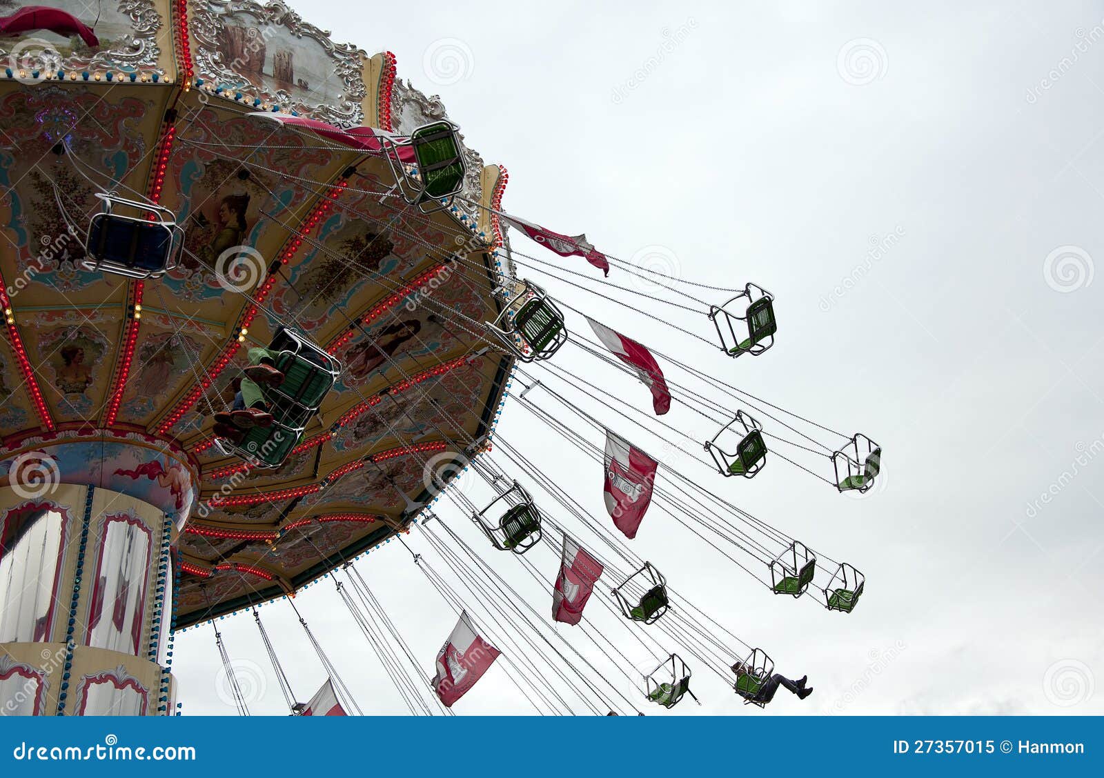 Carousel at an Amusement Park Stock Image - Image of carousel, motion ...