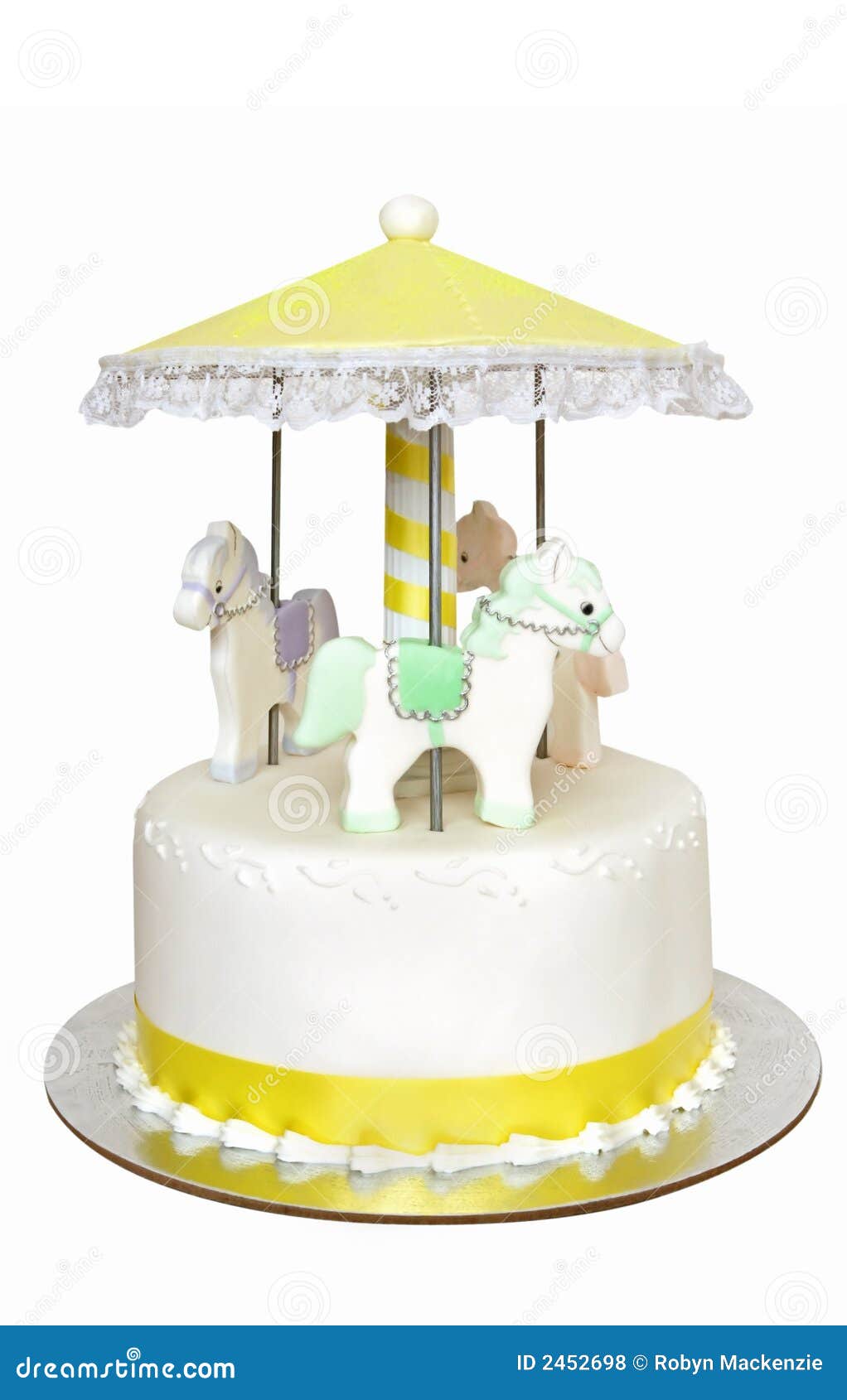 Carousel Cake stock photo. Image of white, toys, carousel - 2452698