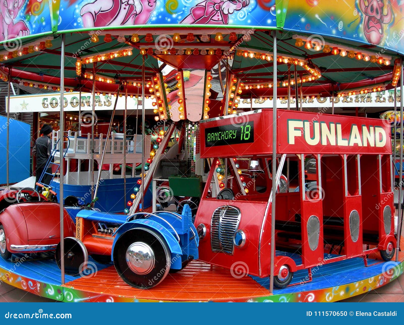 The carousel for children editorial image. Image of outdoor - 111570650