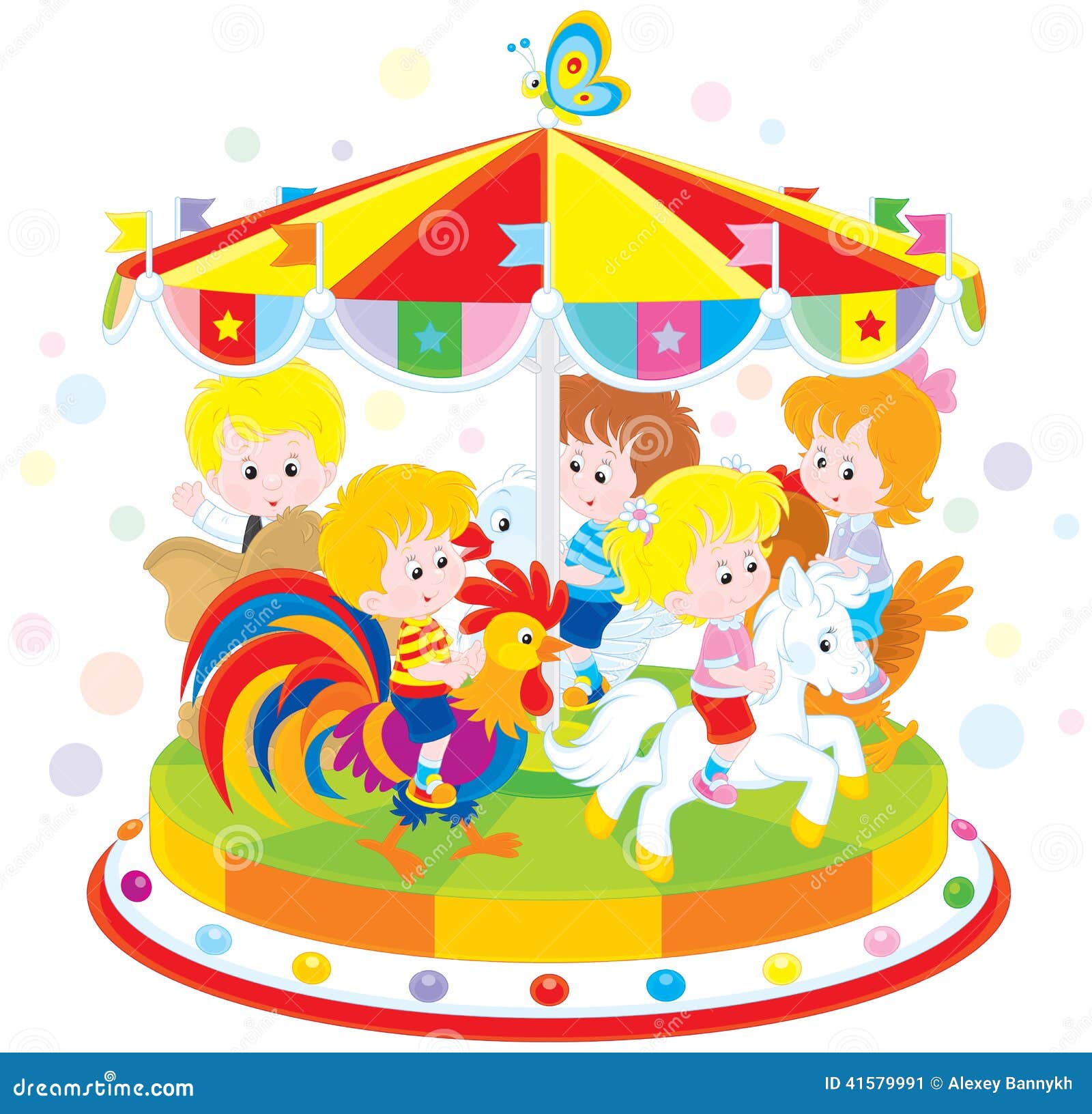 Carousel stock vector. Illustration of festal, little - 41579991