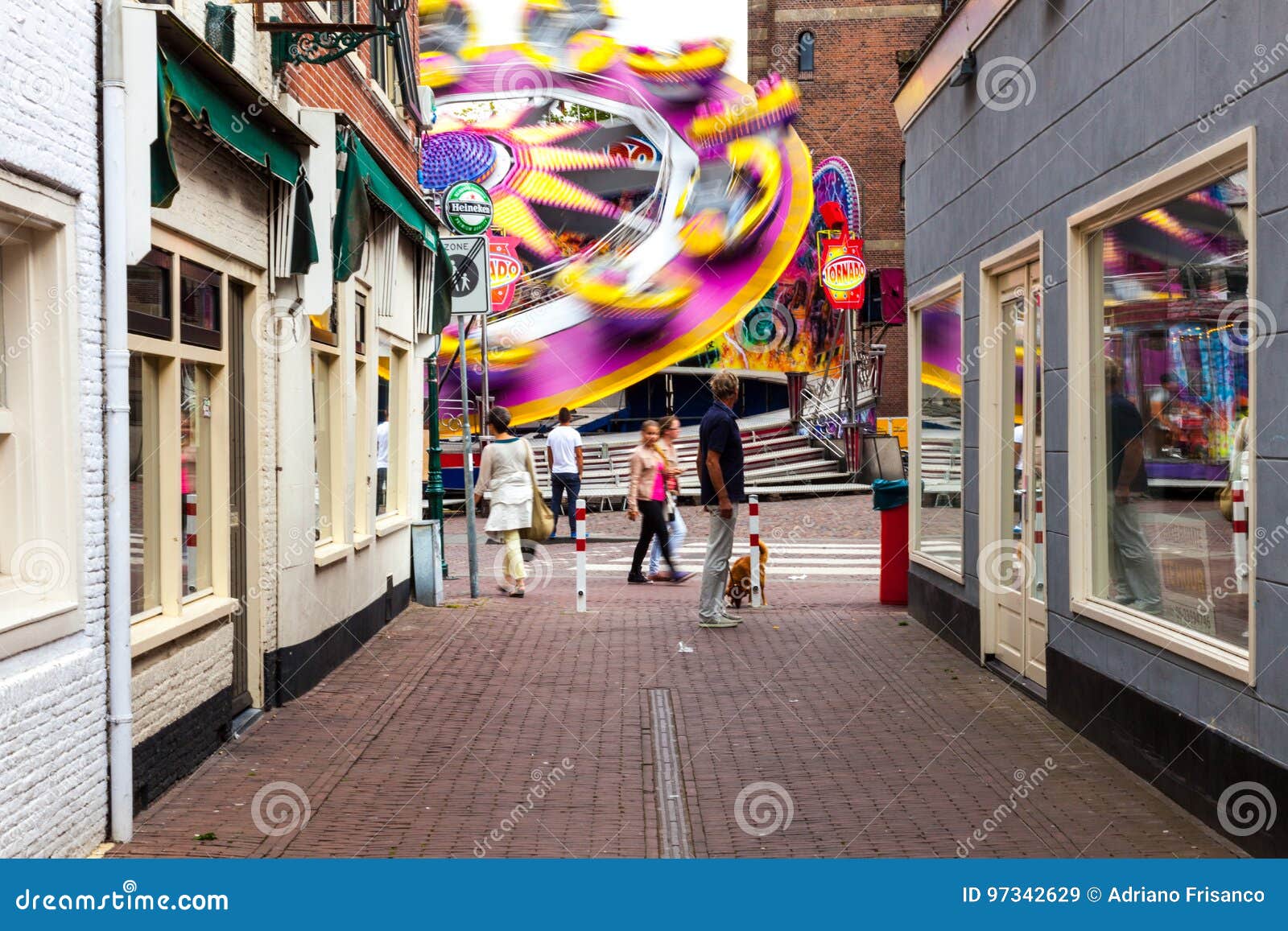Carousel in the city editorial stock image. Image of colors - 97342629