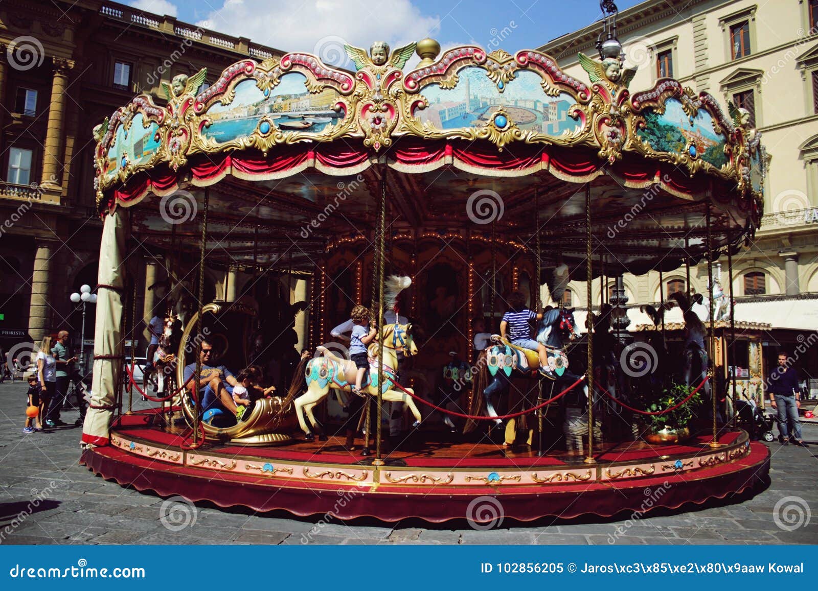 Carousel in Florence editorial image. Image of architecture - 102856205
