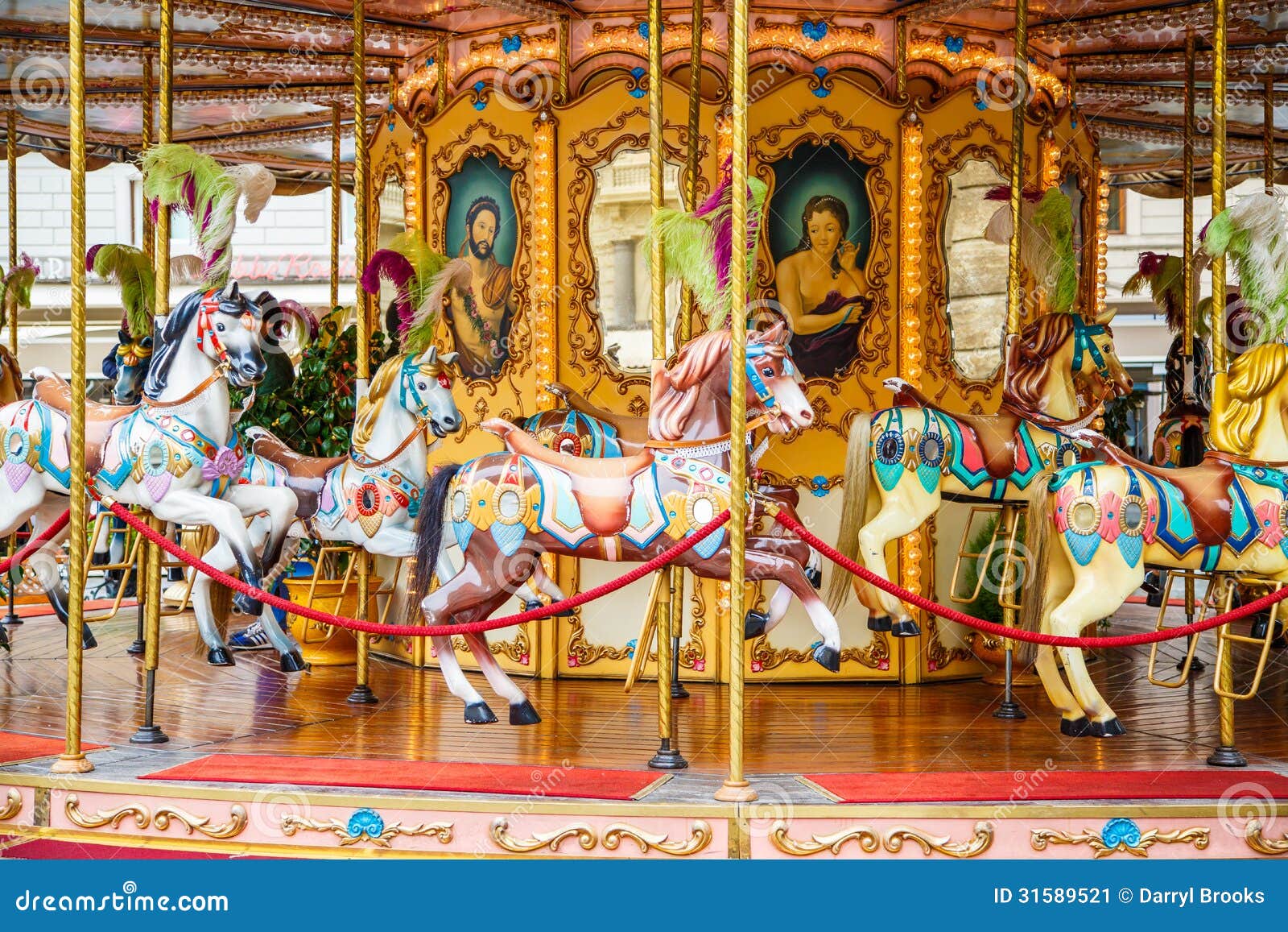 Carousel in Florence stock image. Image of park, classic - 31589521