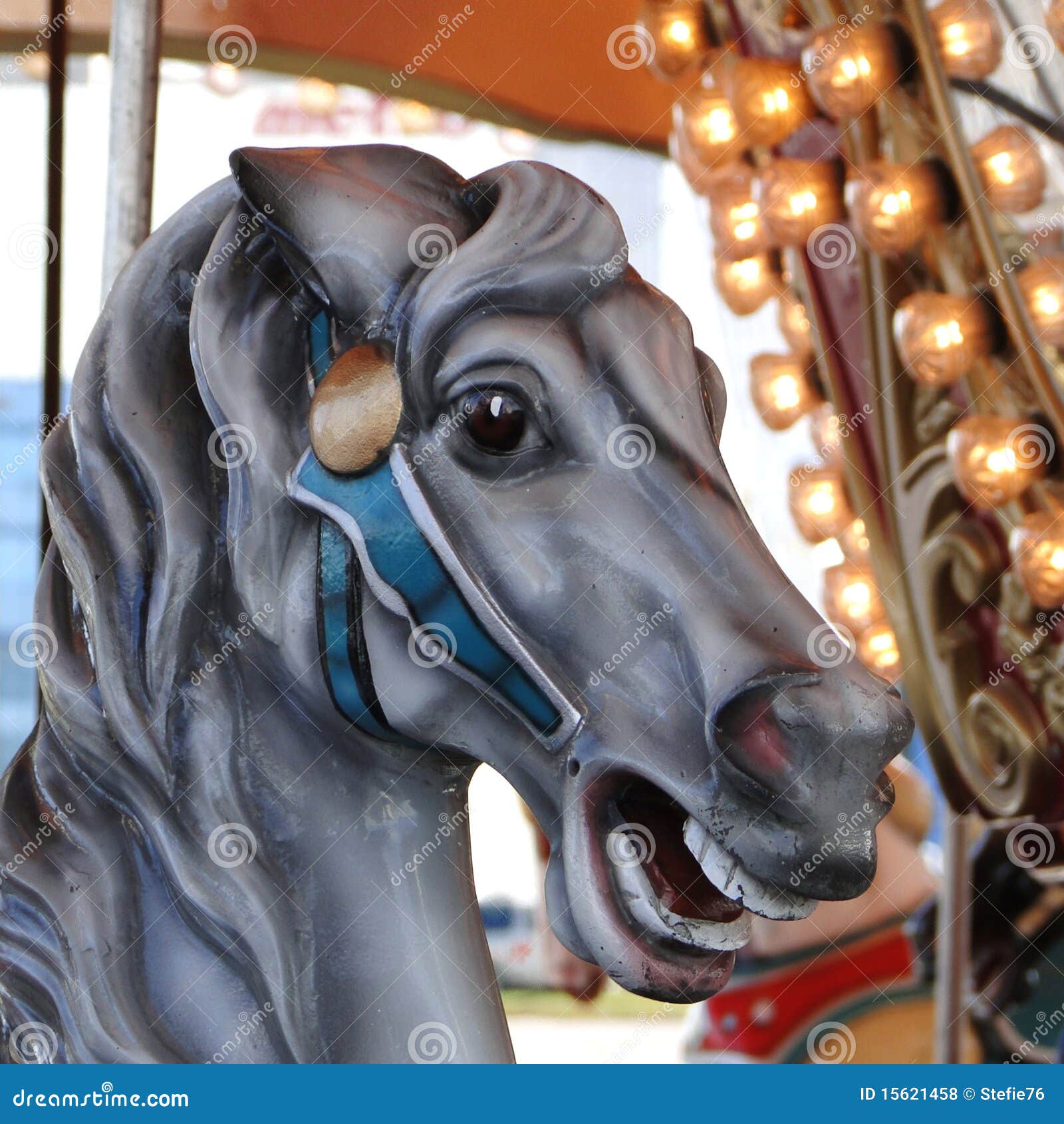 Carousel horse stock photo. Image of closeup, fair, childhood - 15621458
