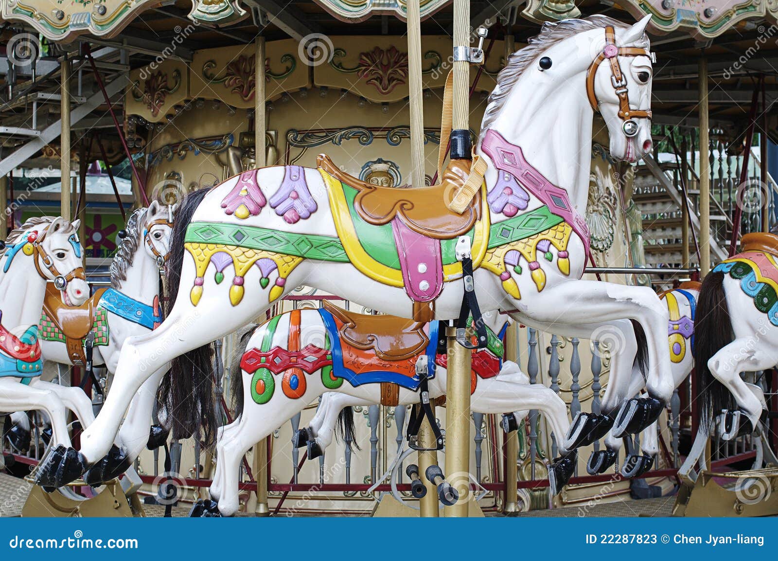 Carousel horse stock image. Image of funfair, carousel - 22287823