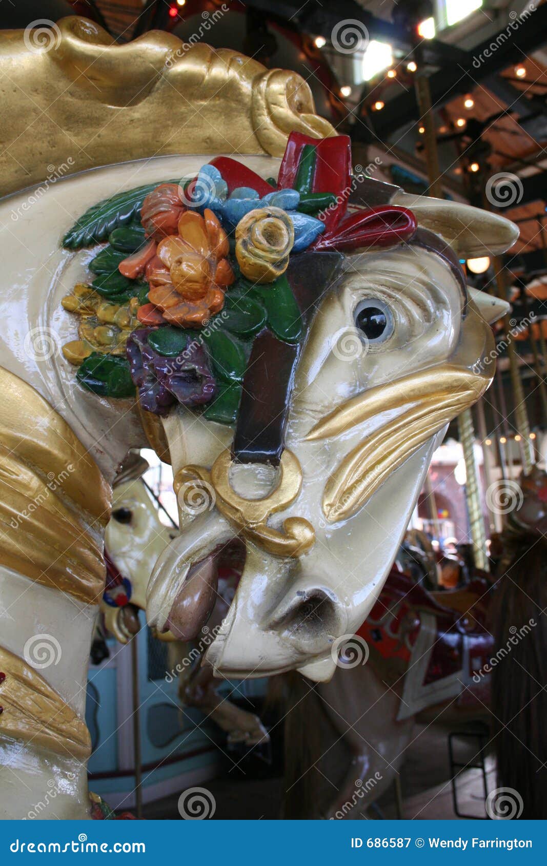Carousel Horse stock image. Image of merry, park, amusement - 686587