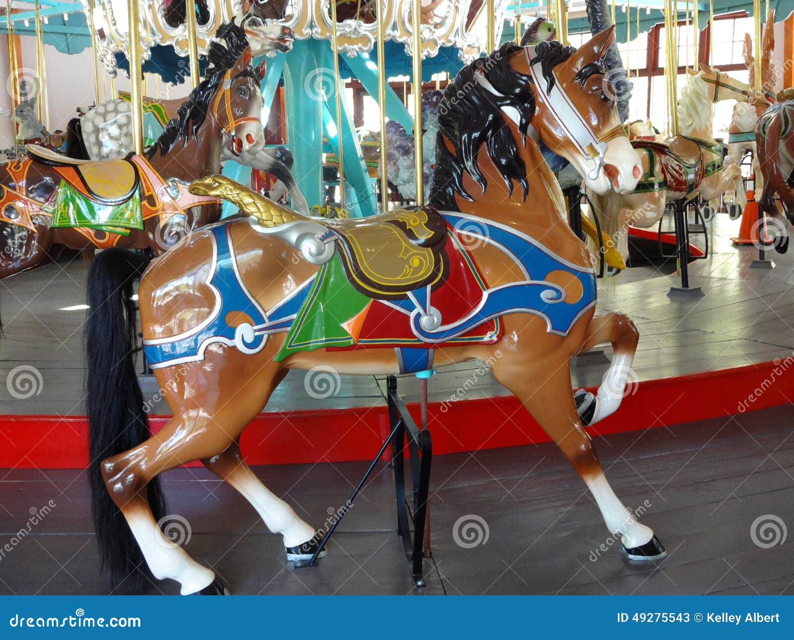 Carousel Horse stock image. Image of park, painted, carousel - 49275543