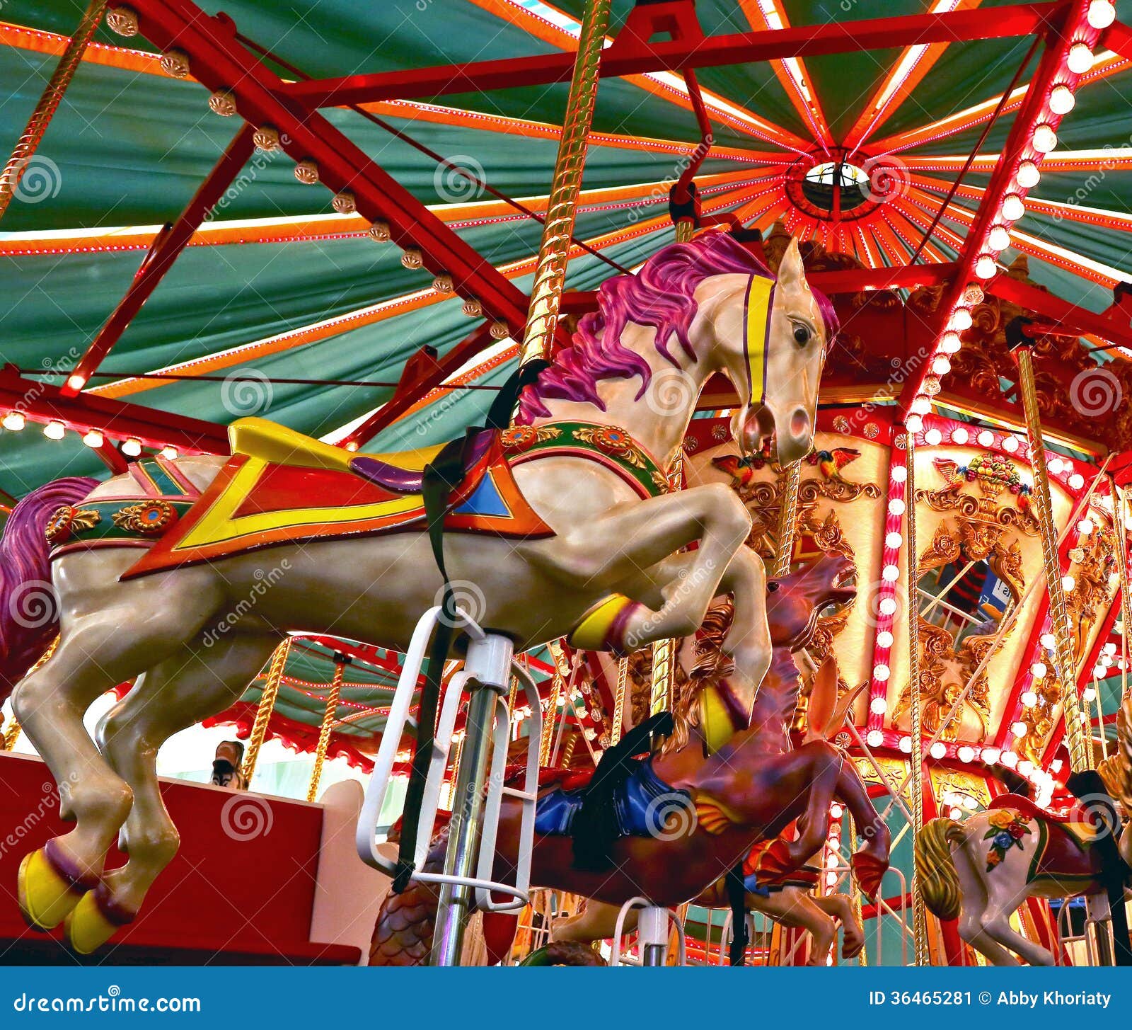 Carousel Horse stock image. Image of equine, rider, brass - 36465281